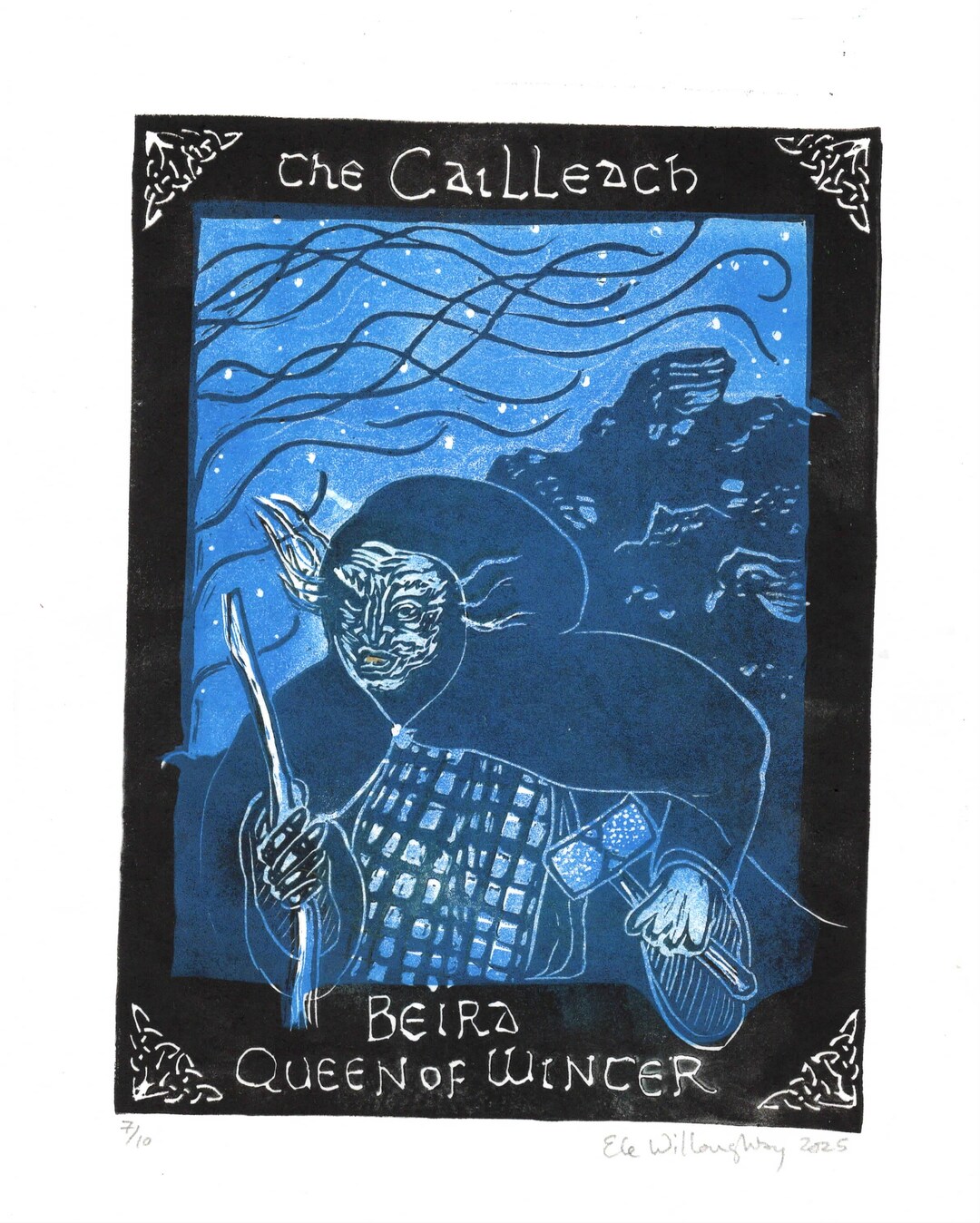 The Cailleach, Beira Queen of Winter, Mythical Gaelic Divine Hag Lino ...