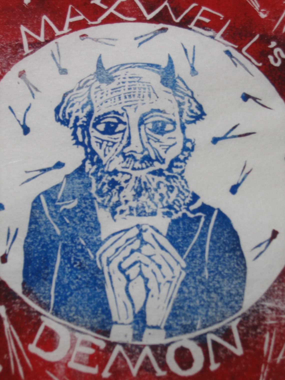 Maxwell's Demon Print Imaginary Friends of Science Lino - Etsy