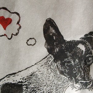 JRT Love Print Lino Block Print of a Jack Russell Terrier Dog - Etsy
