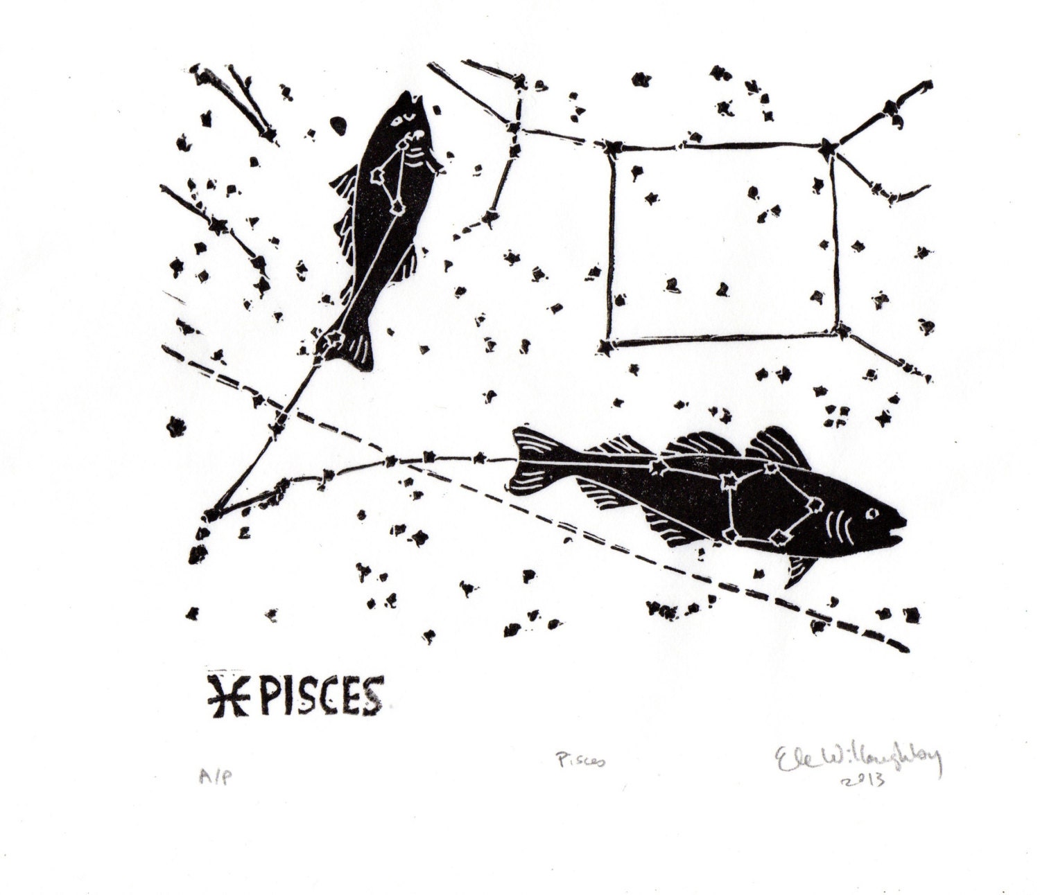 Pisces Constellation Drawing