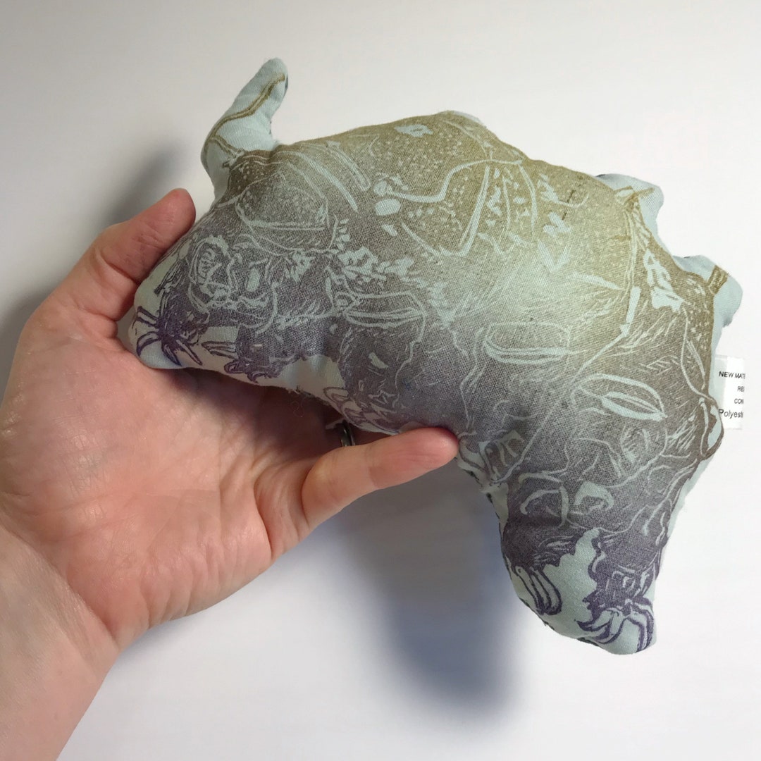 Lino Block Print Tardigrade Stuffed Animal, Invincible Microscopic ...