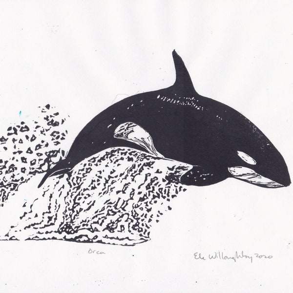Orca Block Print - Etsy