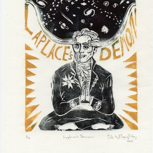 Russell's Teapot Lino Block Print: Philosophy Art, Celestial Teapot - Etsy