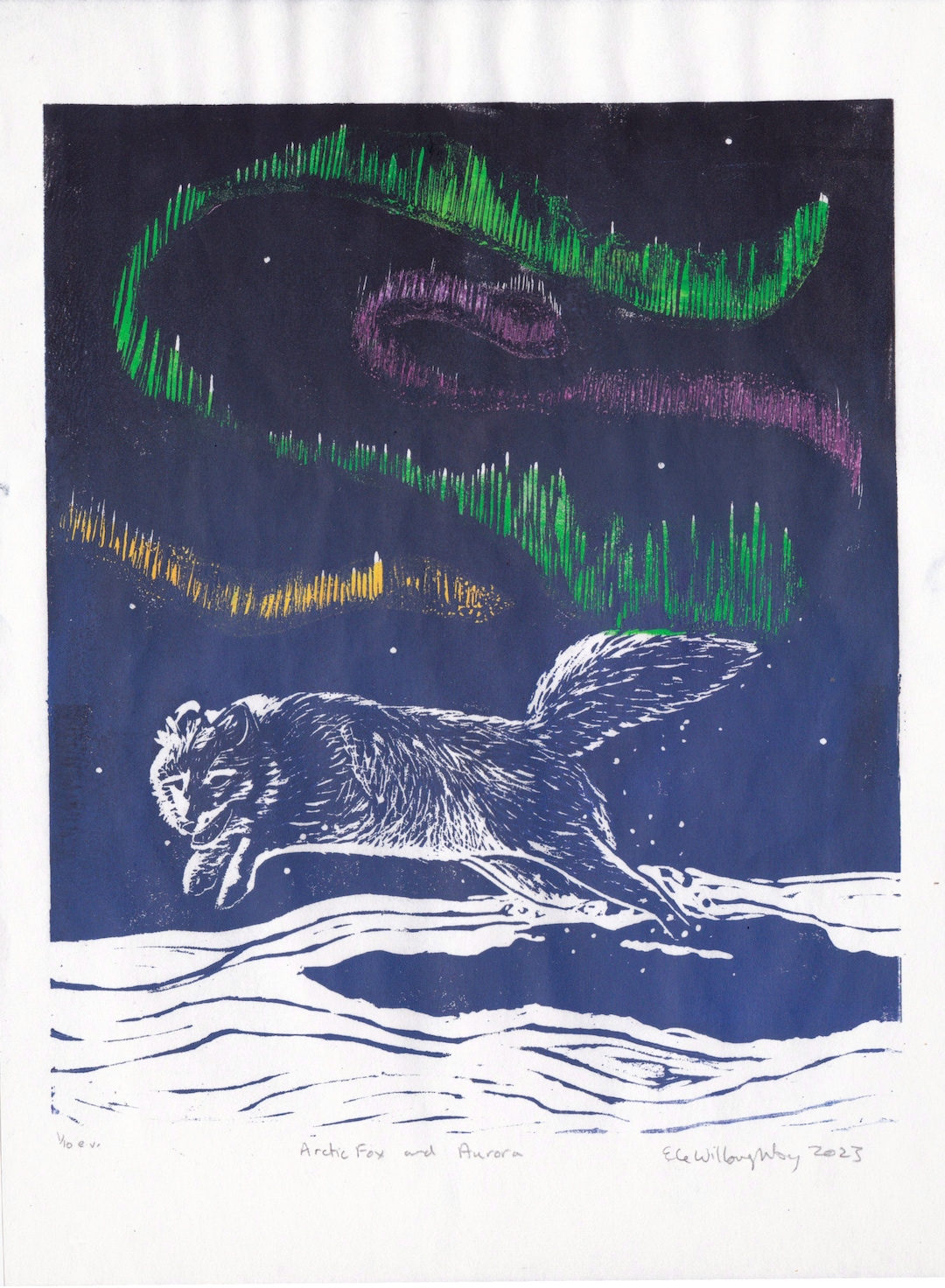 Arctic Fox and Aurora, Folklore of the Northern Lights, Firefox - Etsy