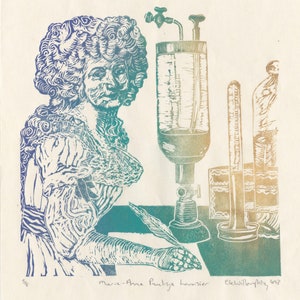 Linogravure de Marie la Juive ou Maria Hebraea ou Maria Prophetissa est ...