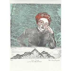 Linocut Portrait of Trailblazing Canadian Geologist and Paleontogist ...