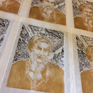 Linocut Portrait of Trailblazing Canadian Geologist and Paleontogist ...
