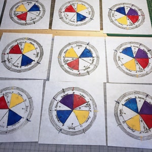 Newton's Colour Wheel and Musical Scale Lino Block Print - Etsy