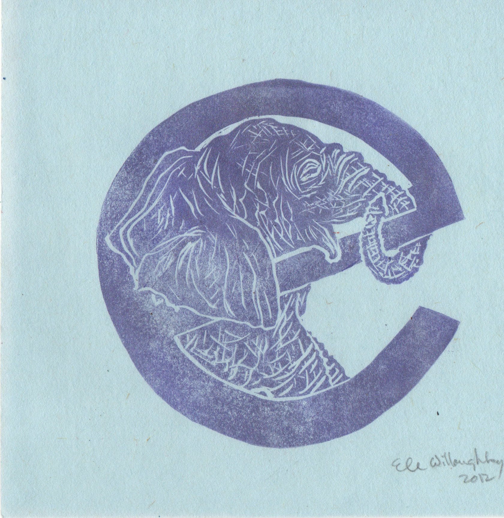Elephant E Monogram Linocut Alphabet Typographic Lino Block - Etsy Canada