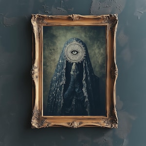 All-seeing Eye Digital Art | Hamsa Mystic Wall Art | Occult Veiled ...