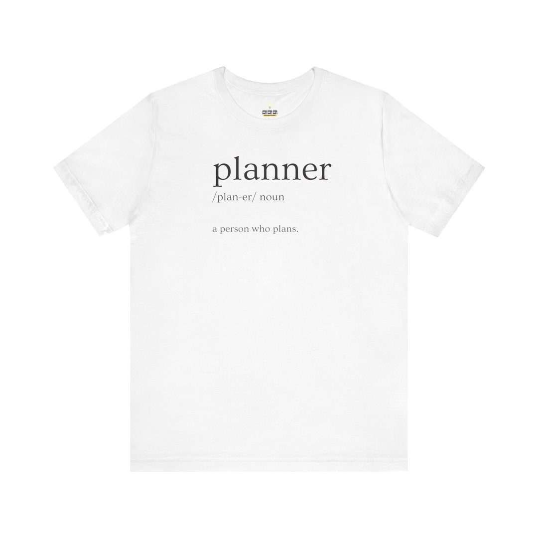 Planner Definition Graphic Tee, Unisex Jersey Short Sleeve Shirt - Etsy