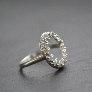 Empty Cameo Sterling Silver Ring Gallery Wire Ring - Etsy