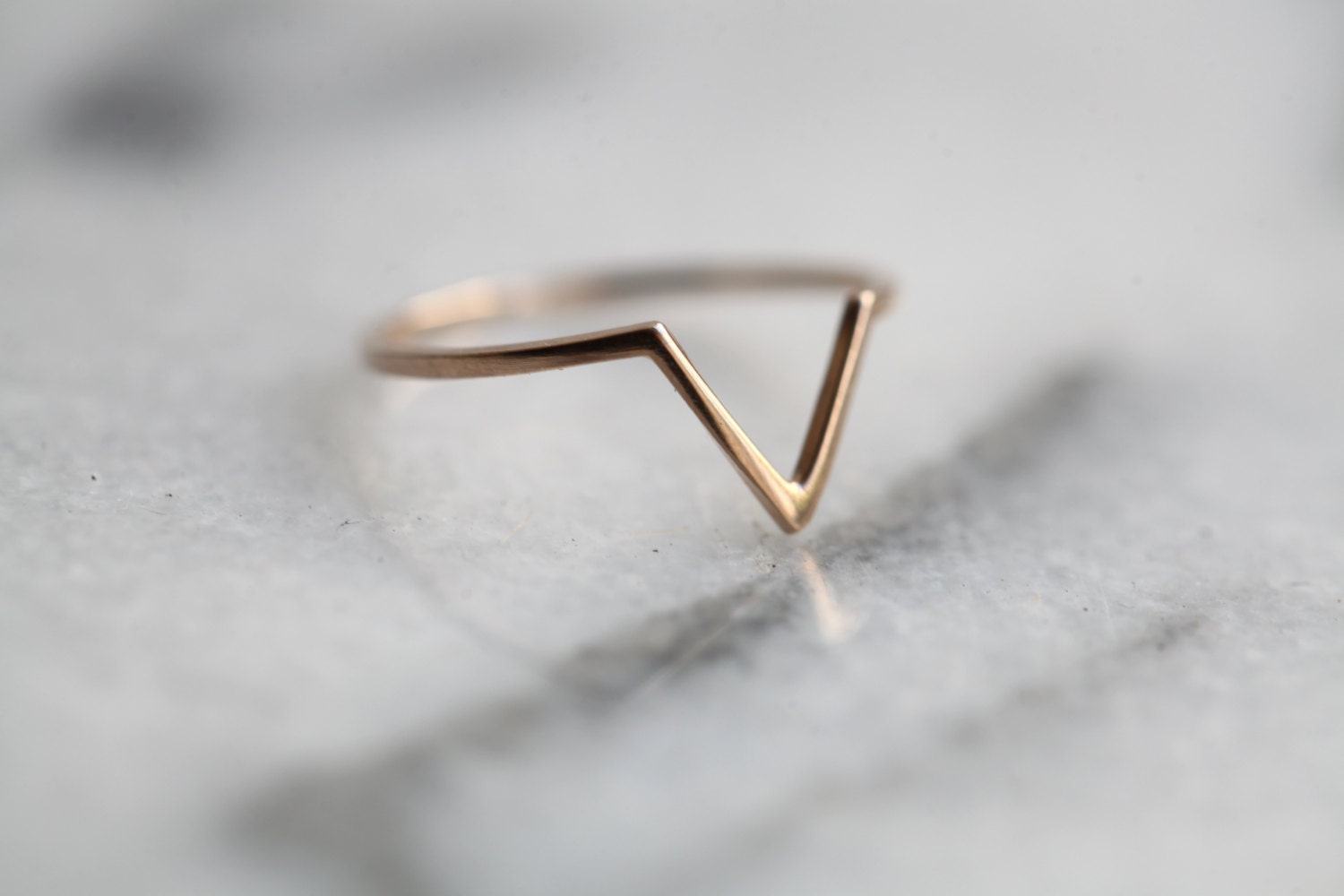 Gold Triangle Geometric Ring Vermeil Gold 22k Over Silver - Etsy