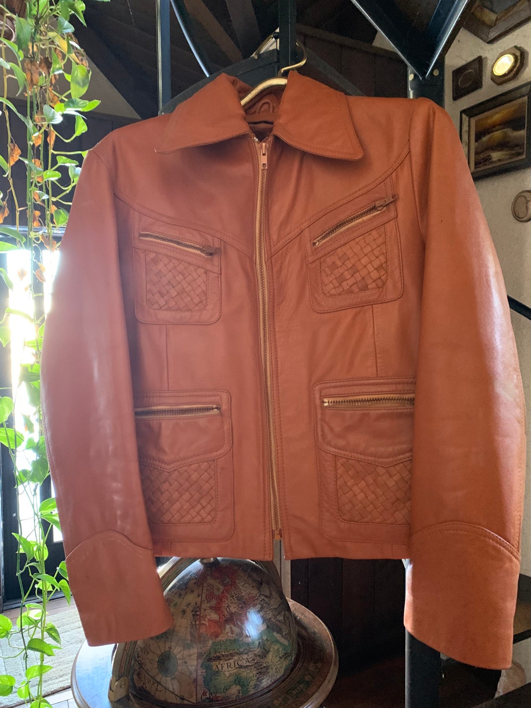 Men's Vintage 1970's Bourbon Leather Jacket With Liner - Etsy