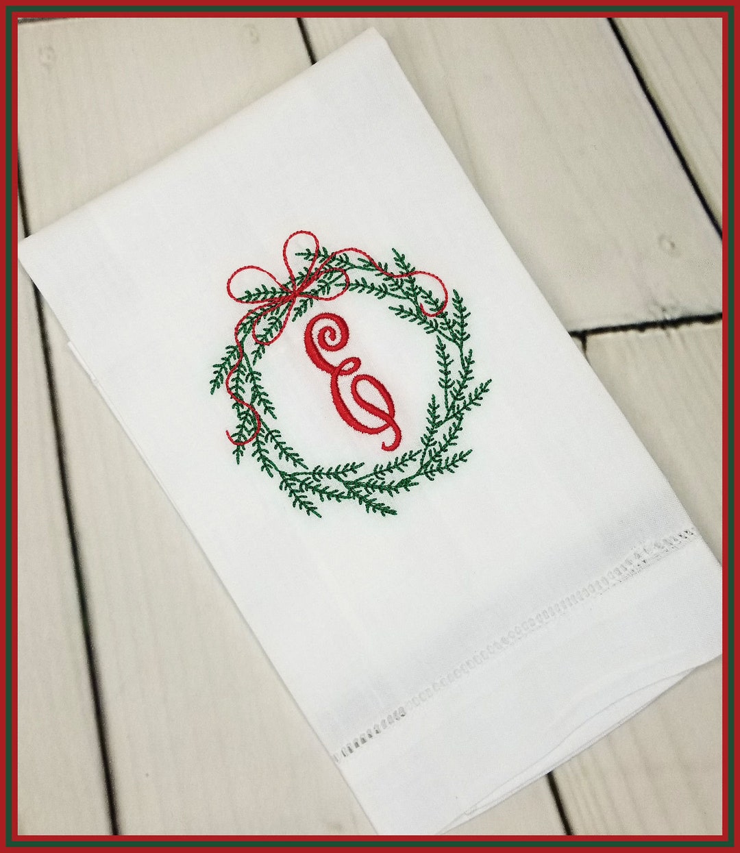 Monogrammed Cotton Hand Towel / Kitchen Towel / Wedding Gift ...