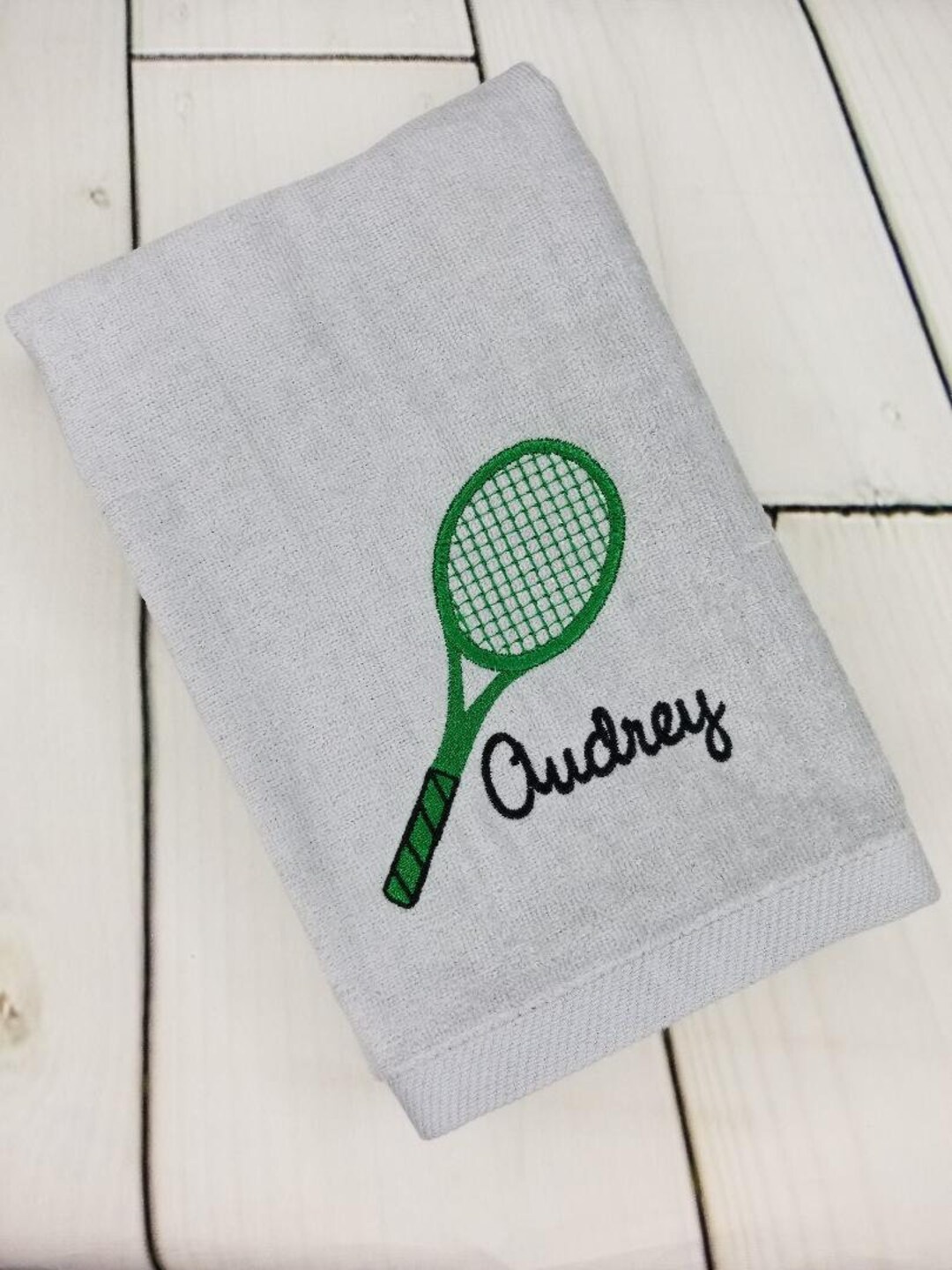 Tennis Towel - Team Tennis - Embroidered Sweat Towel With Racket ...