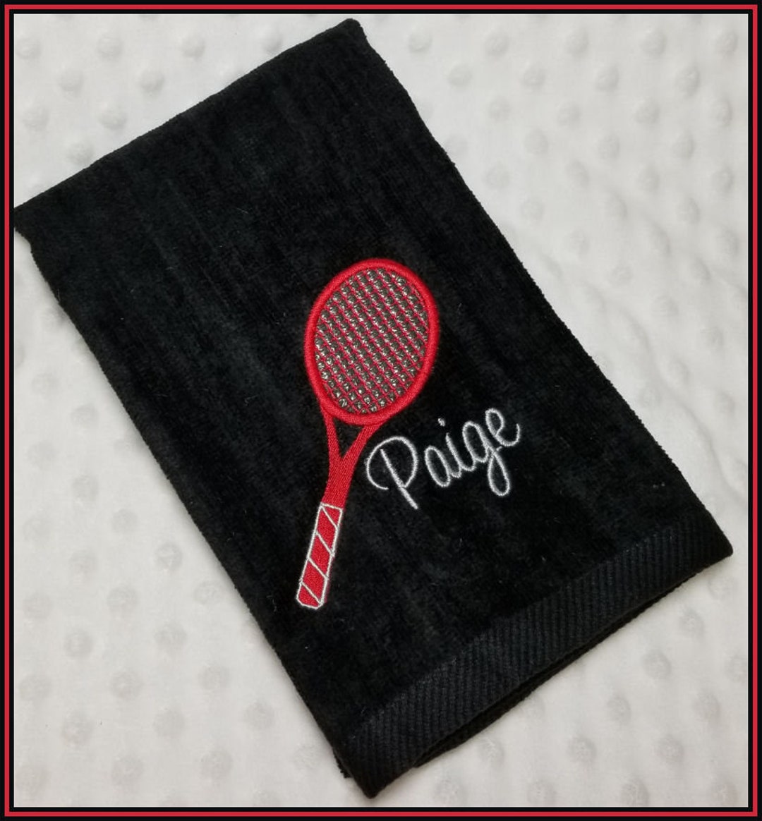 Tennis Towel - Team Tennis - Embroidered Sweat Towel With Racket ...