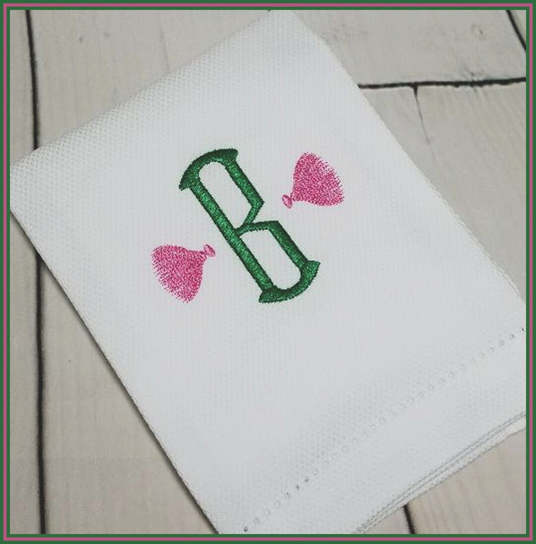 Monogrammed Hand Towel With Tassels / Guest Towel / Preppy / Kitchen ...