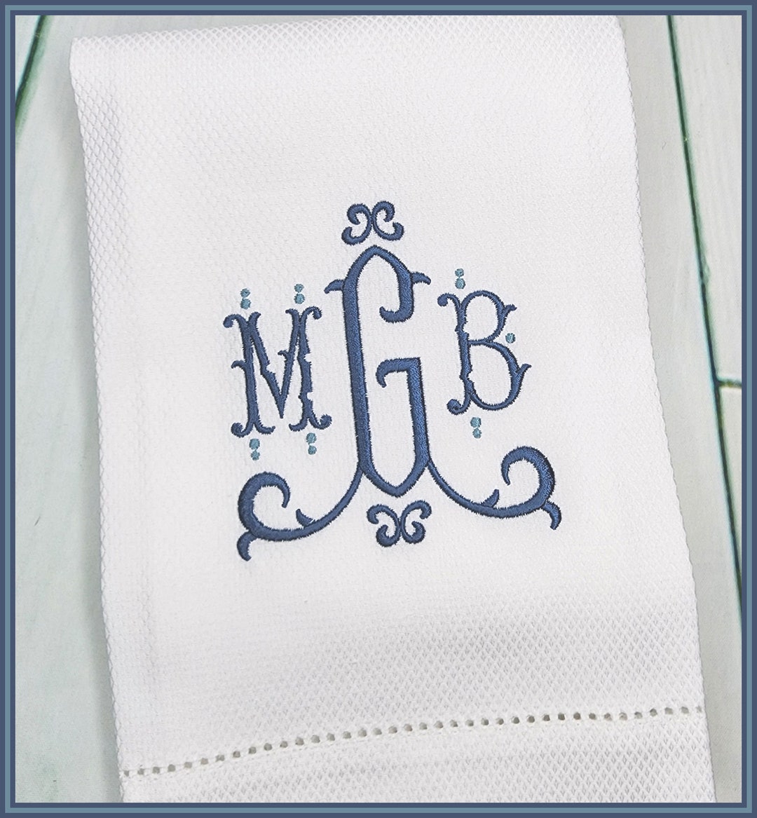 Monogrammed Hand Towel / Kitchen Towel / Wedding Gift - Etsy
