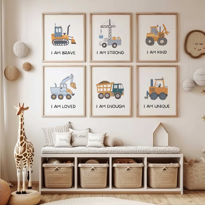 Construction Vehicles Set of 6 | INSTANT DOWNLOAD | Building Machinery ...