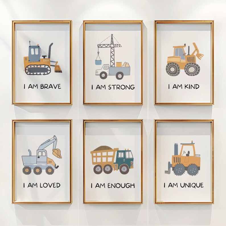 Construction Vehicles Set of 6 | INSTANT DOWNLOAD | Building Machinery ...