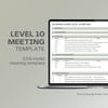 EOS Level 10 Meeting Template – Scorecard and Agenda (excel & Google ...