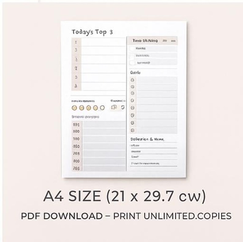 ADHD Friendly Daily Planner | Printable PDF | Neurodivergent Planner ...