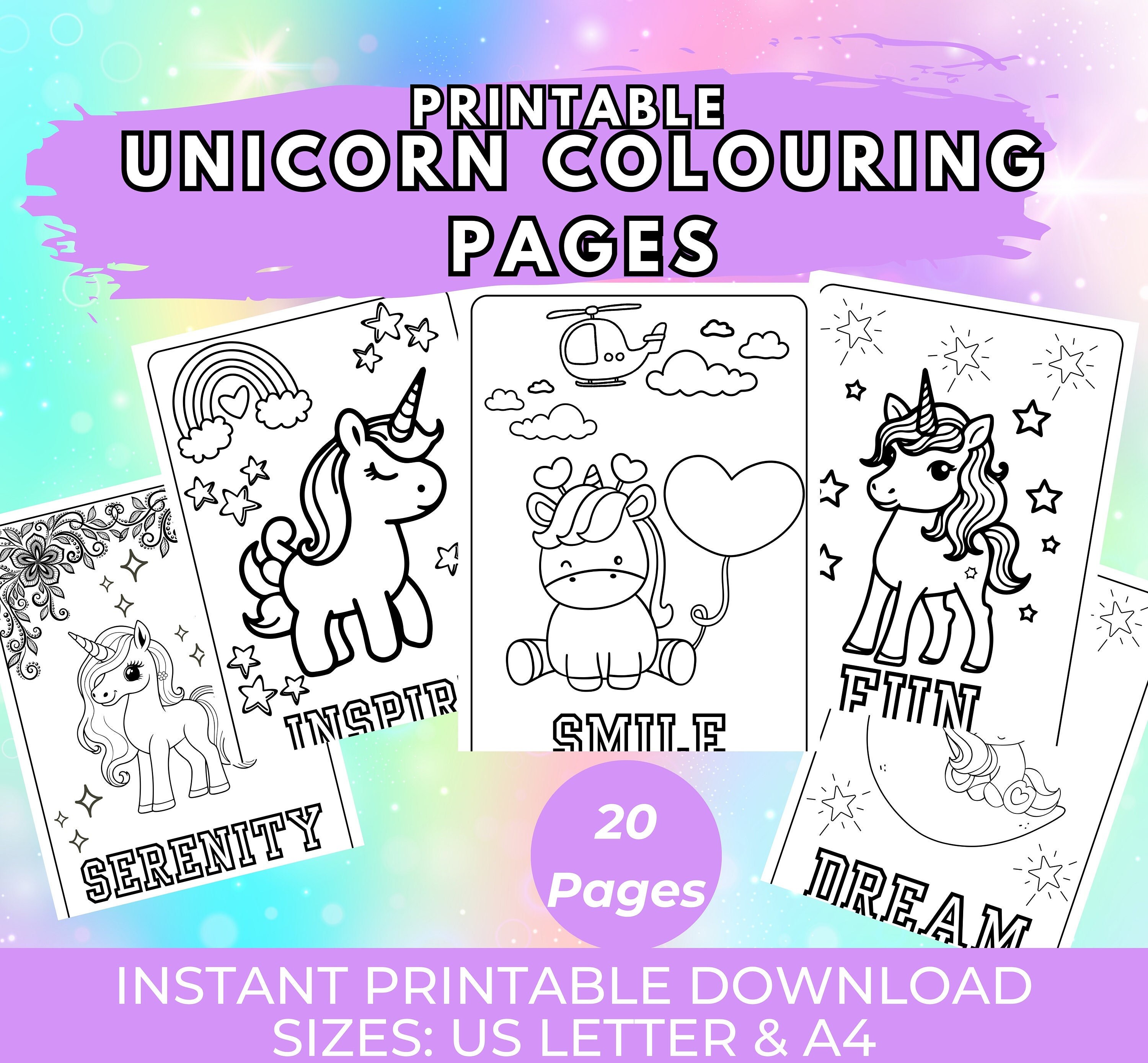 Cute Unicorn Drawing Coloring Pages Kids Preschool Coloring Sheets ...