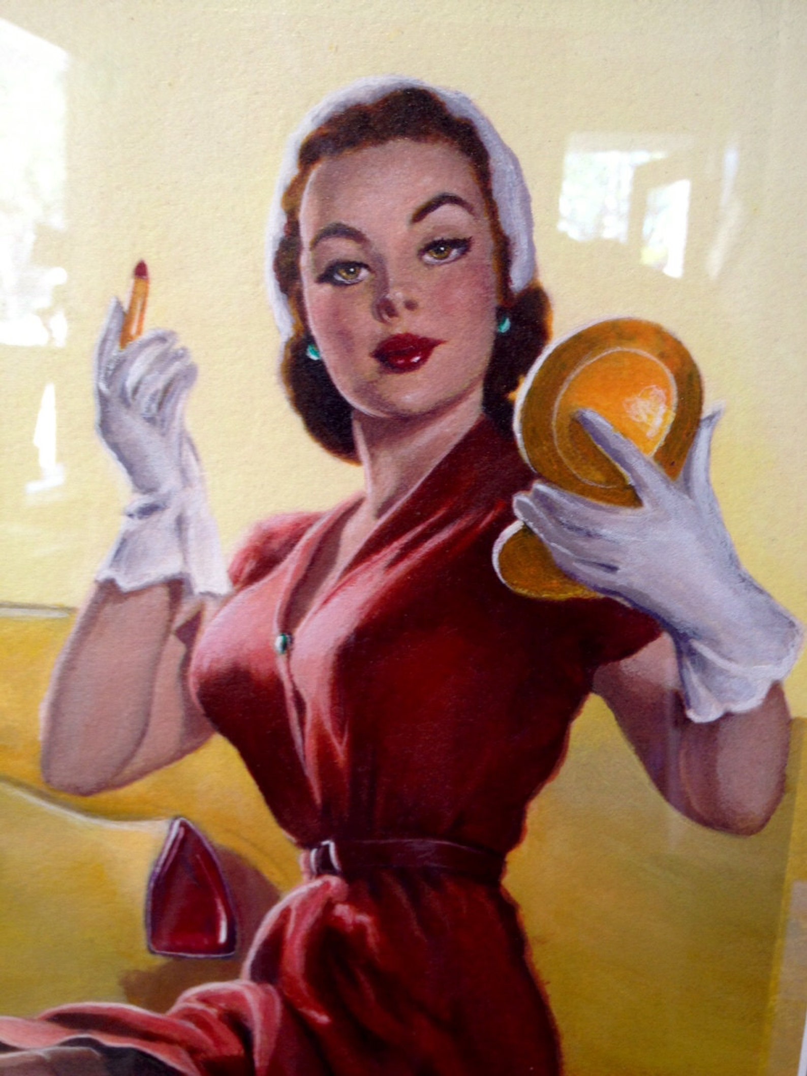 Estate Sale Gil Elvgren STRIP POKER Original Painting 16X20 - Etsy