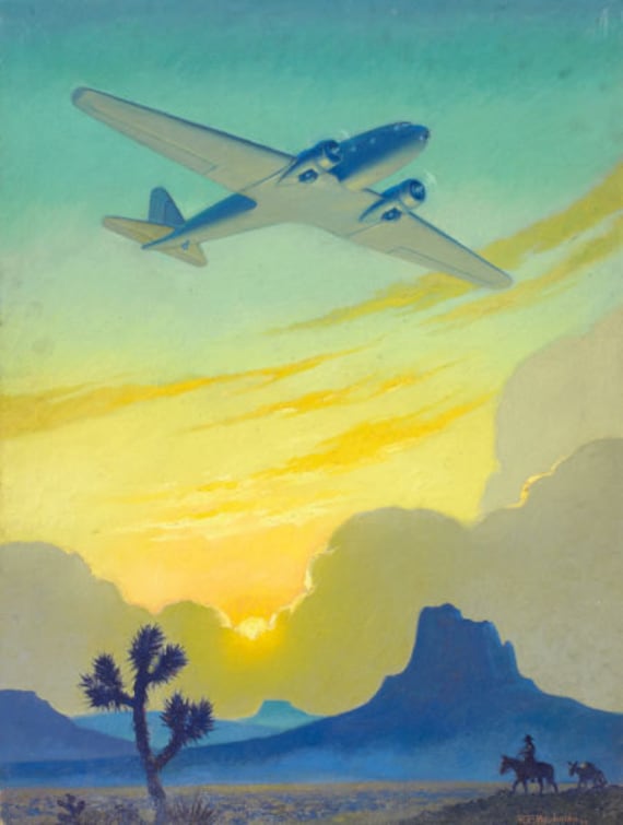 Art Deco Airplane Poster Art