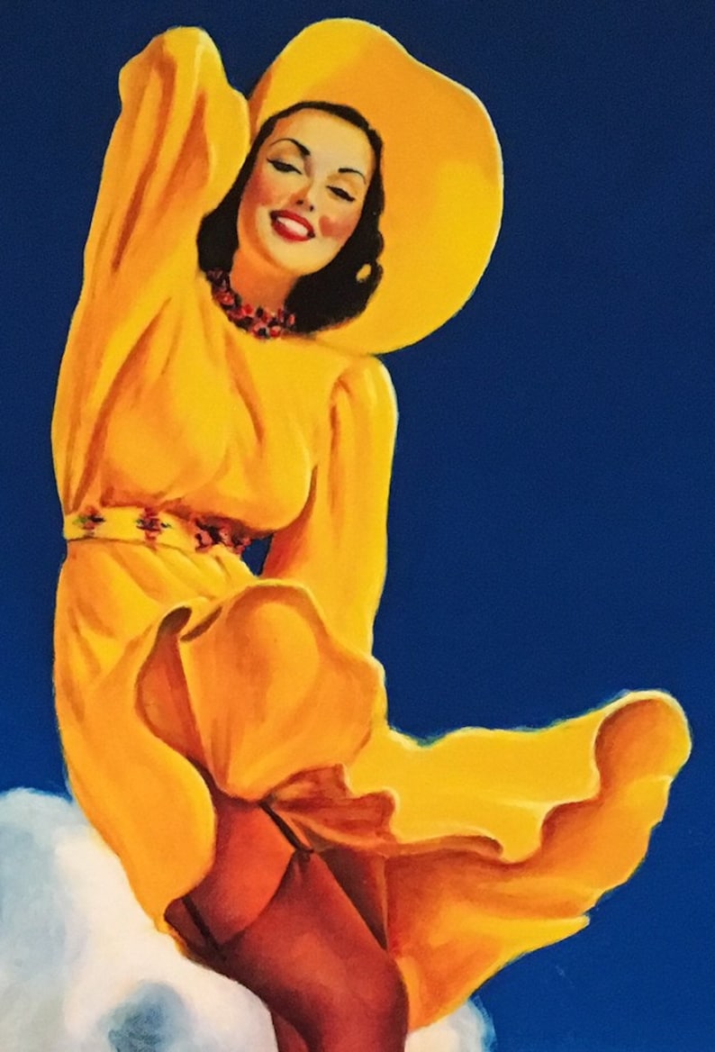 SUPER SALE Elvgren TAILWIND Pinup Art Deco Luftfahrtflugzeug - Etsy.de