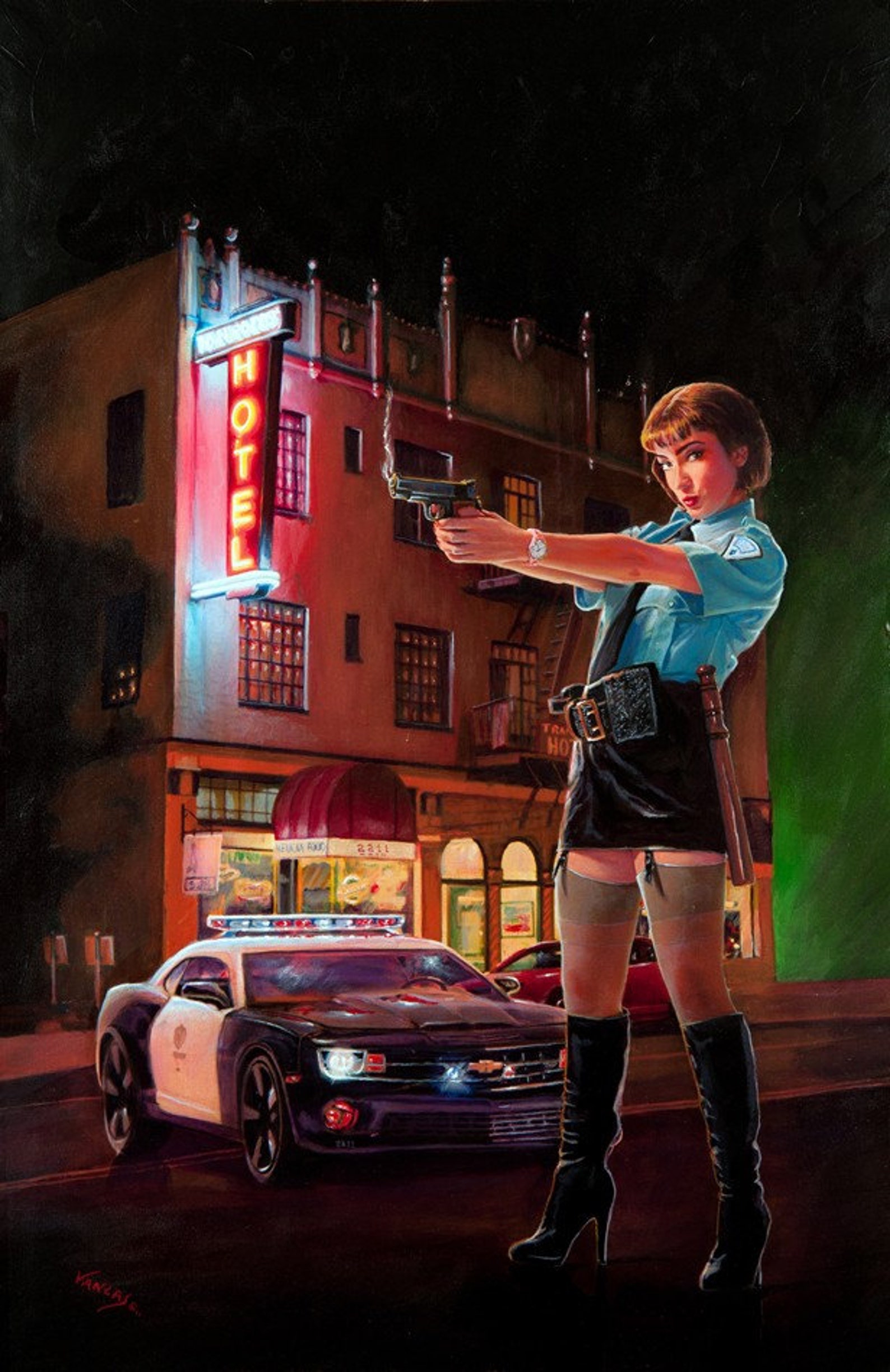 ARRESTING DEVELOPMENT Pinup by VANCAS Girls Camaro Cop Police Girl Pin ...
