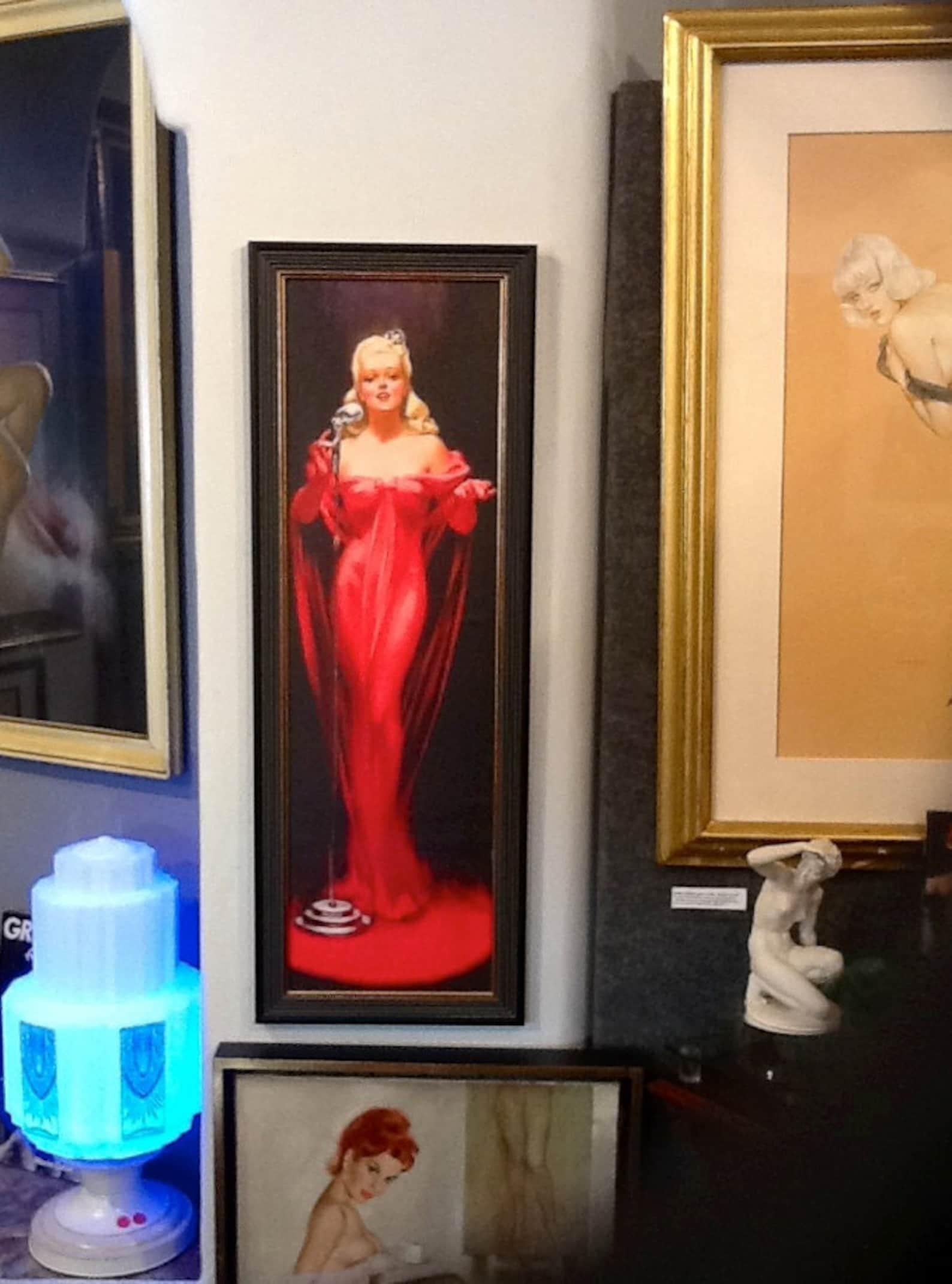 HUGE 12x40 LADY in RED Pin-up Roy Best Big Band Jazz Singer - Etsy