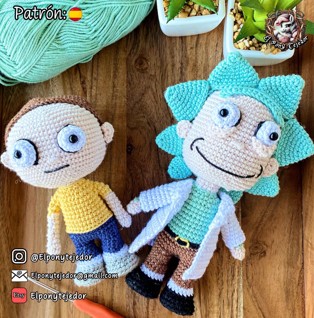 Crochet Amigurumi Rick & Morty Pattern // Pattern in Spanish - Etsy