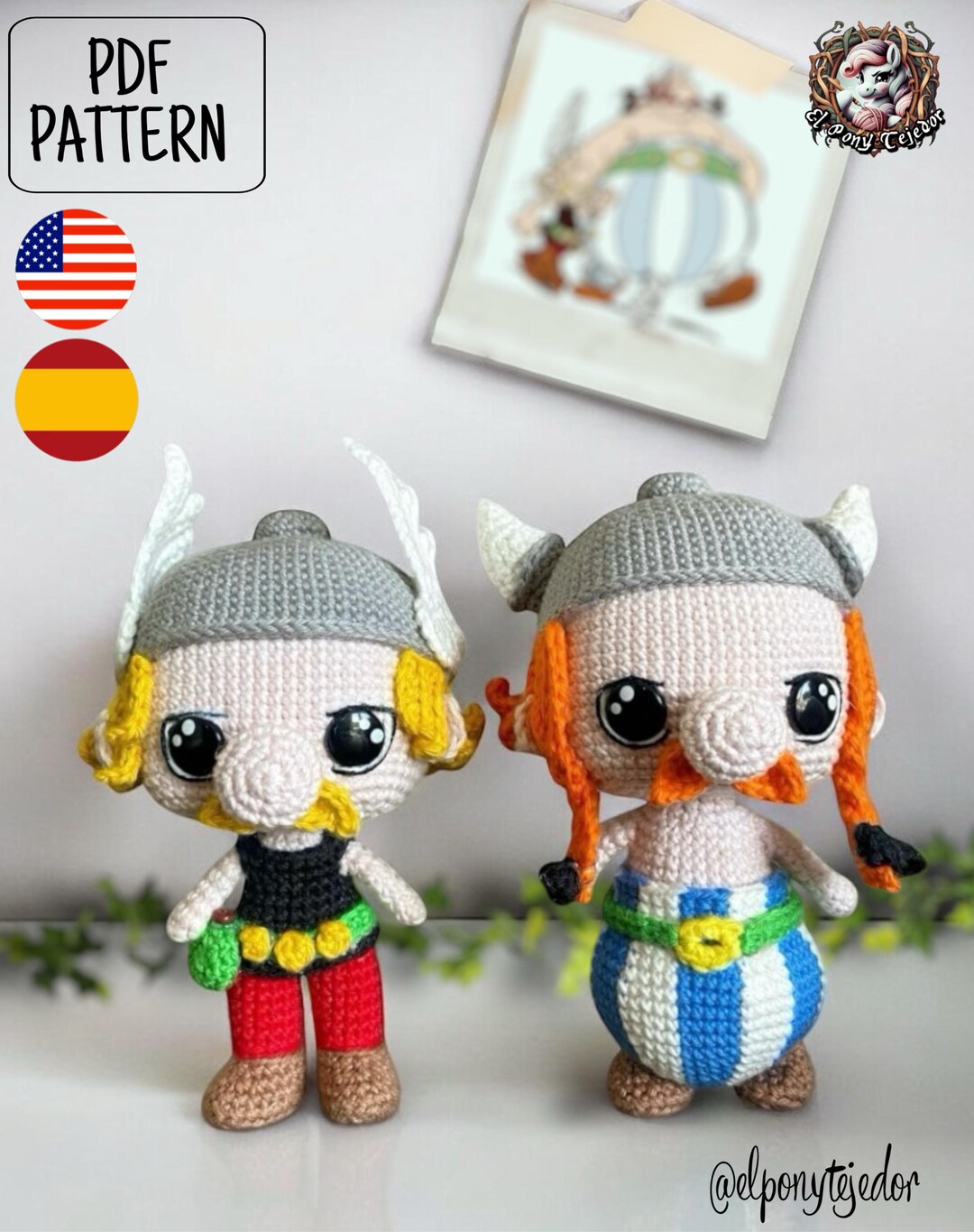 Amigurumi Gaul Warriors - PDF Pattern - Complete Tutorial - ES | EN. - Etsy
