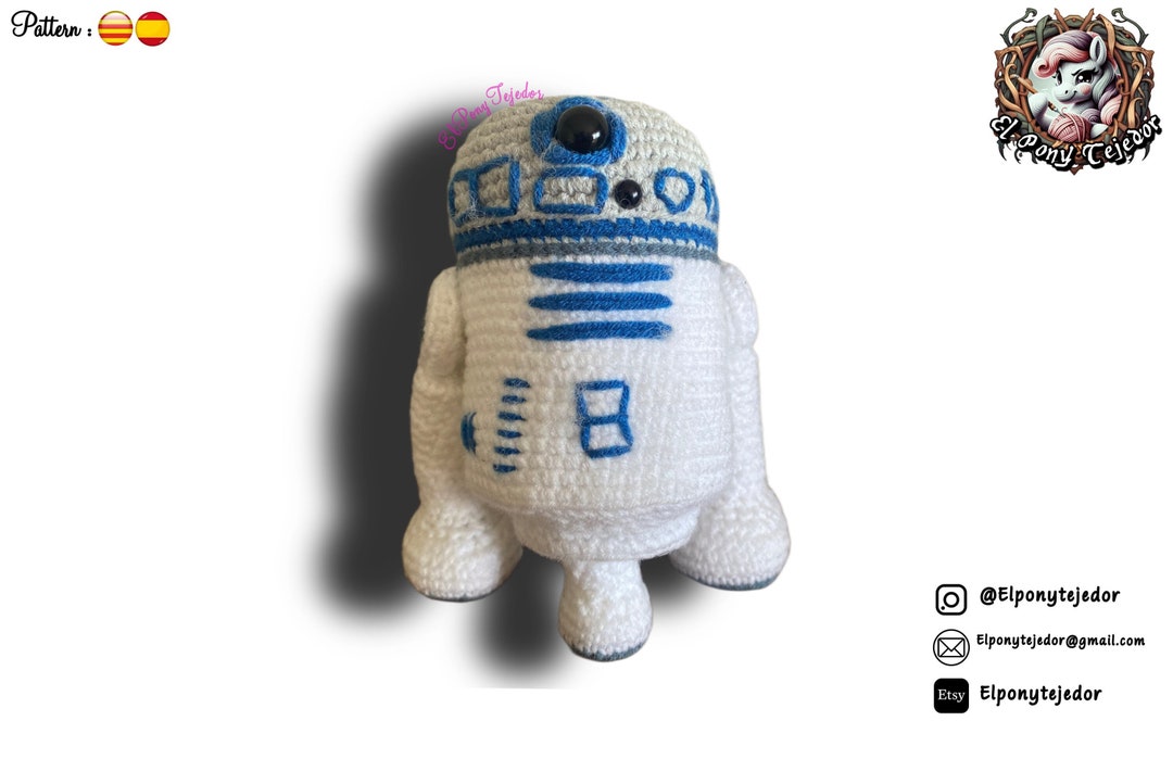 Amigurumi Crochet Pattern R2-D2, in Catalan and Spanish // Amigurumi ...