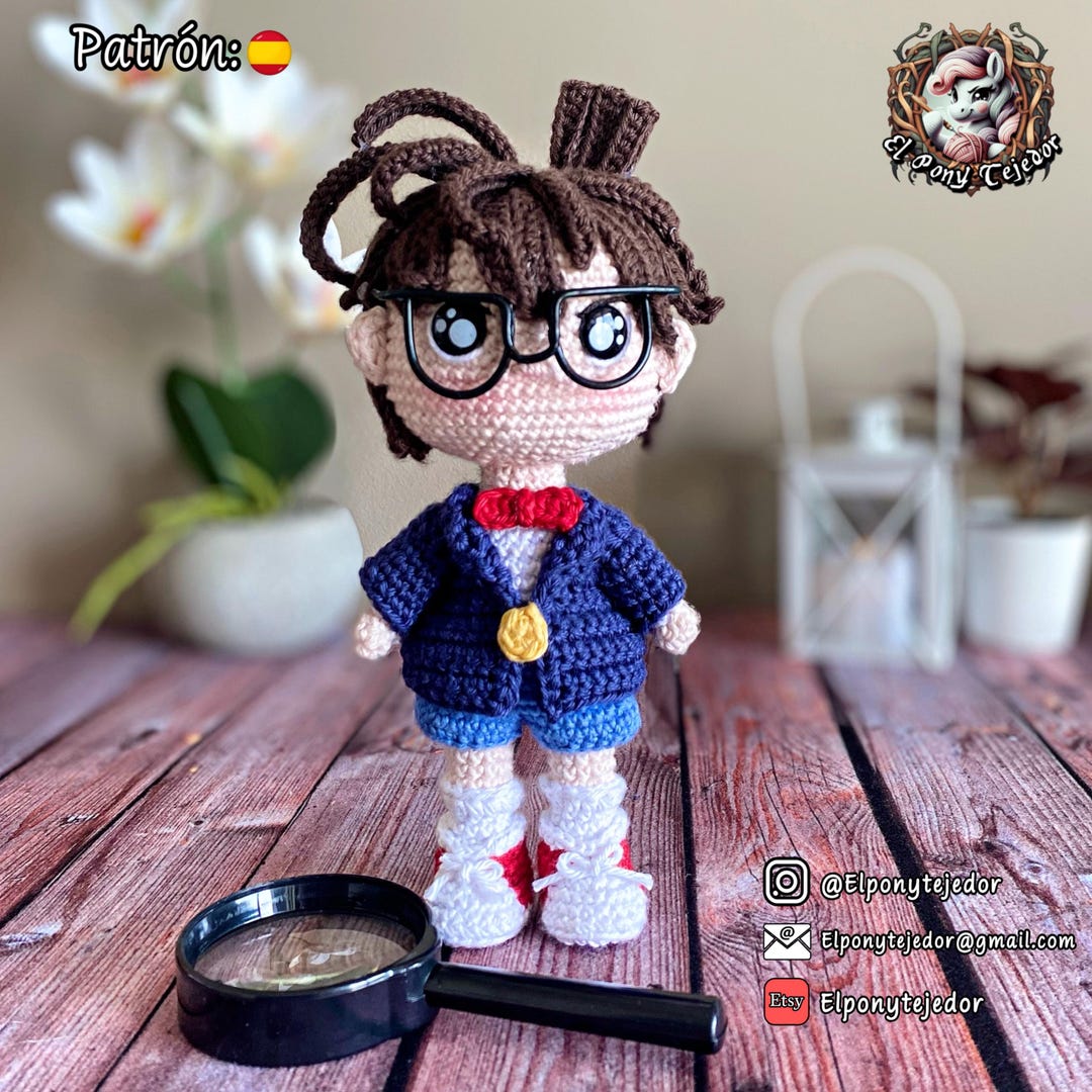 Amigurumi Crochet Detective Conan Pattern // Pattern in Spanish - Etsy