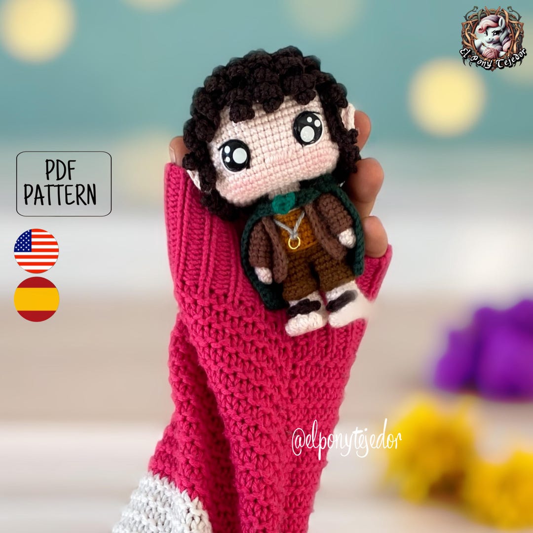 Hobbit Amigurumi - PDF Pattern - Complete Knitting Tutorial in Spanish ...