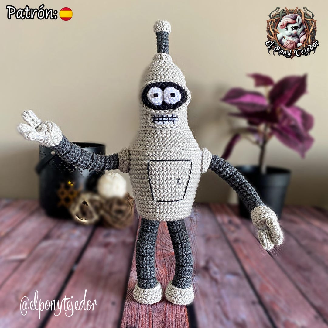 Crochet Amigurumi Bender Pattern Futurama // Pattern in Spanish - Etsy
