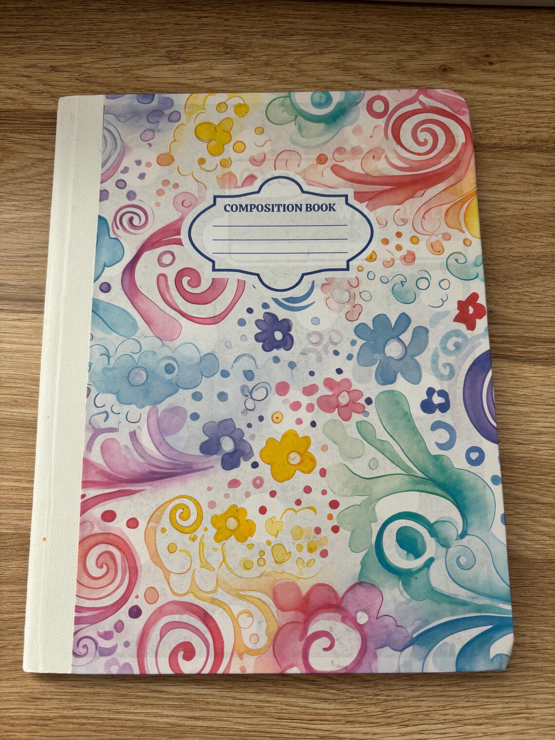 PRINTABLE Rainbow Swirly Stars Set of 3 Composition Notebook Covers ...
