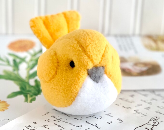 Bird Stuffed Animal Yellow Bird Plush Birb Childrens Handmade Toy Plush ...