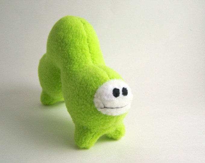Handmade Inchworm Stuffed Animal in Neon Green - Etsy