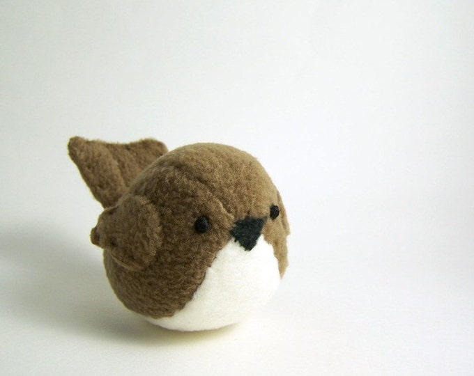 Handmade Pudgy Bird Stuffed Animal in Brown - Etsy