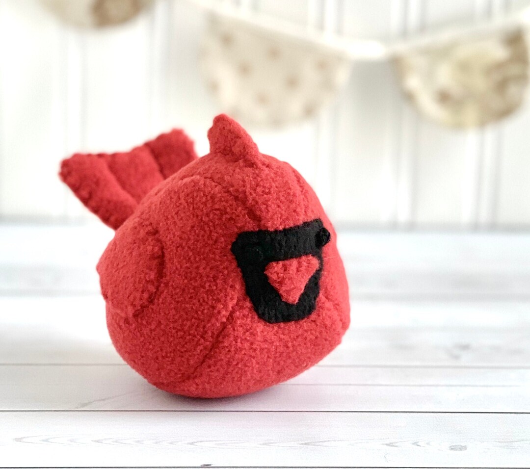 Red Male Cardinal Stuffed Animal Childrens Handmade Plush Toy - Etsy