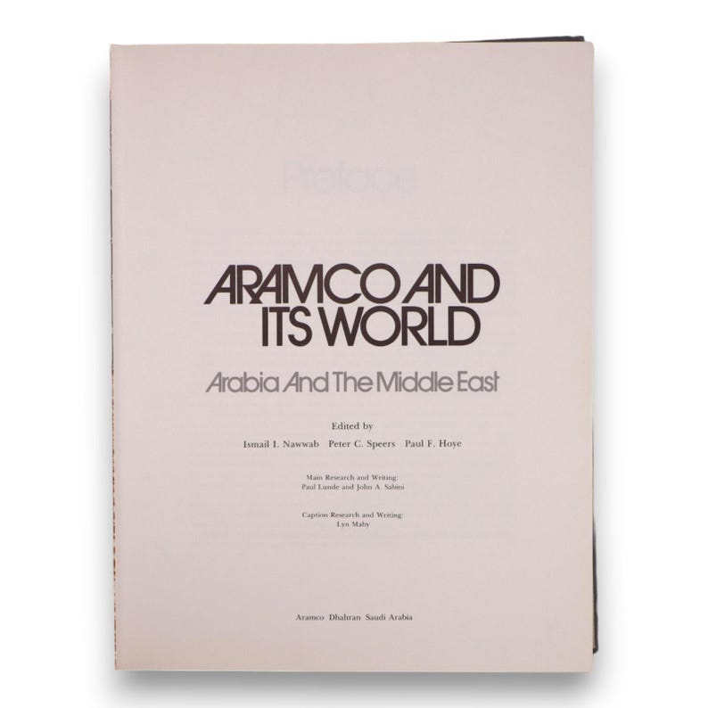 Aramco and Its World Arabia & Middle East 1981 Vintage Illustrated Book ...