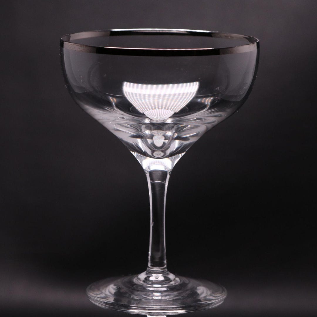 Lenox Crystal Weatherly Platinum Trim 5 Champagne Tall Sherbet Glass ...