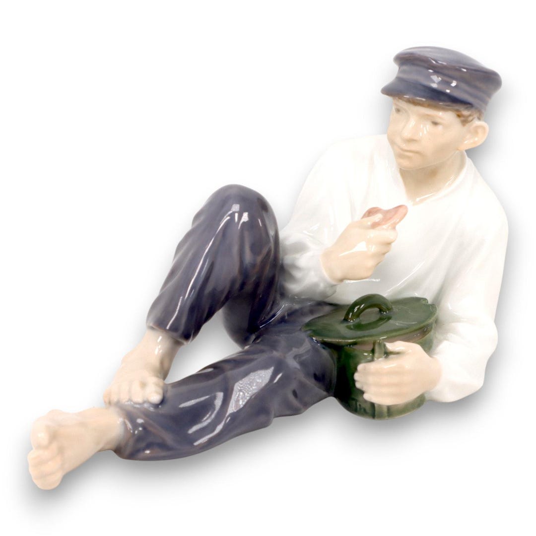 Royal Copenhagen Shepherd Boy Figurine #865 Glossy Porcelain Denmark ...