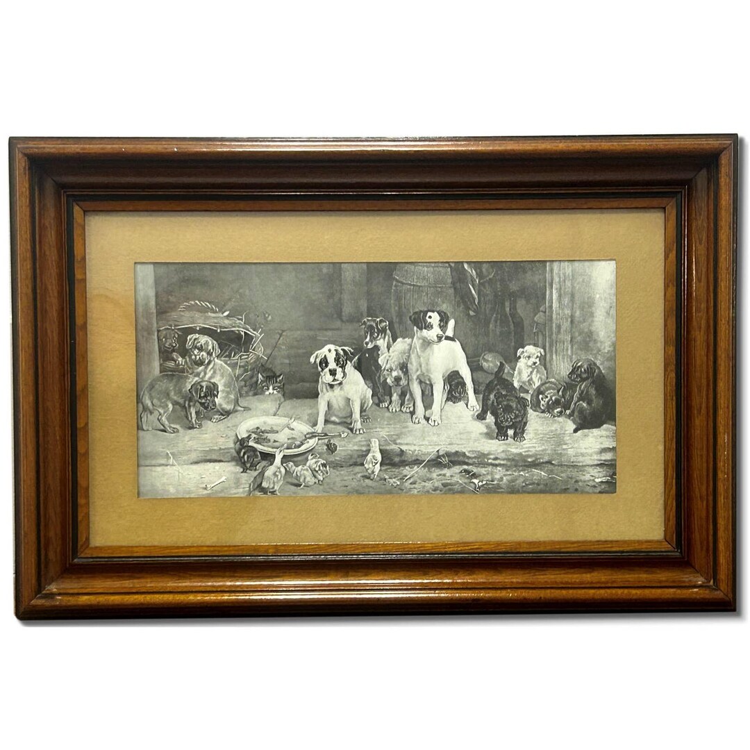 William Henry Hamilton Trood Unity is Strength Dogs Print Mahogany ...