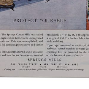 1948 Springmaid Fabrics Three Girls Warming Ice Skating Print Ad 11x14 ...