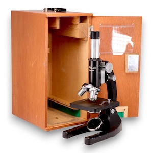 Monolux Microscope No 68963 Wood Case Japan Vintage 1960's - Etsy